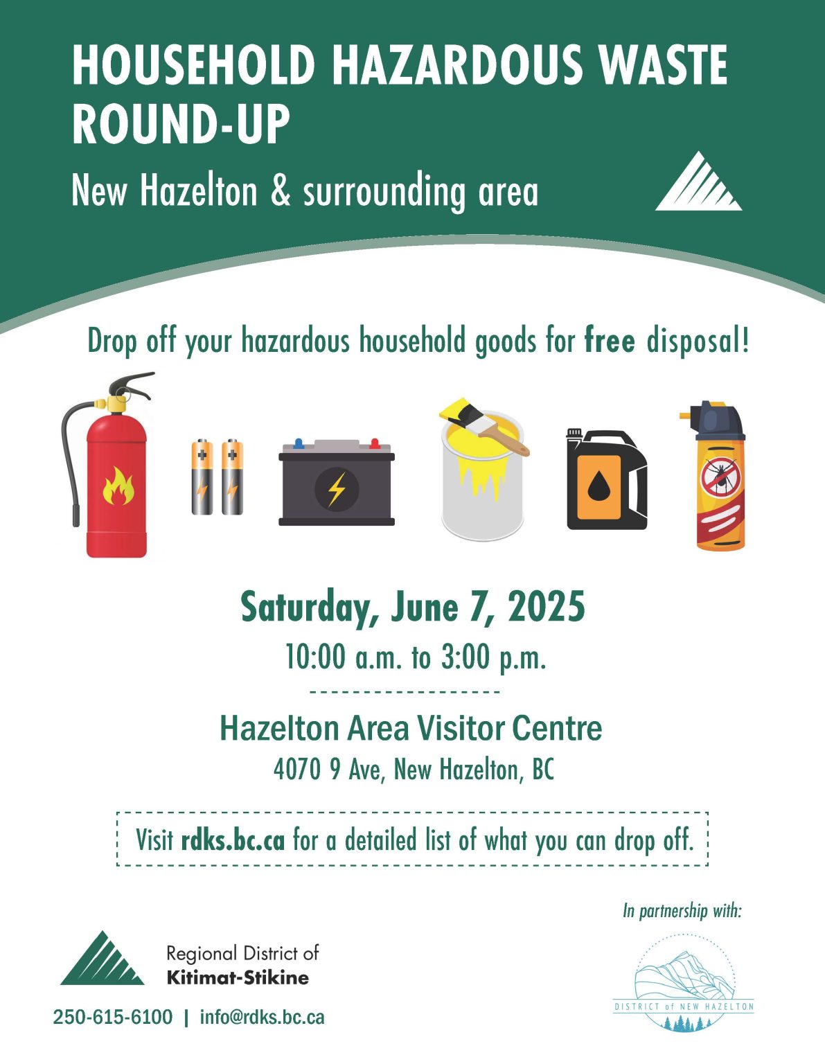 Household Hazardous Waste Round-Up - District of New Hazelton