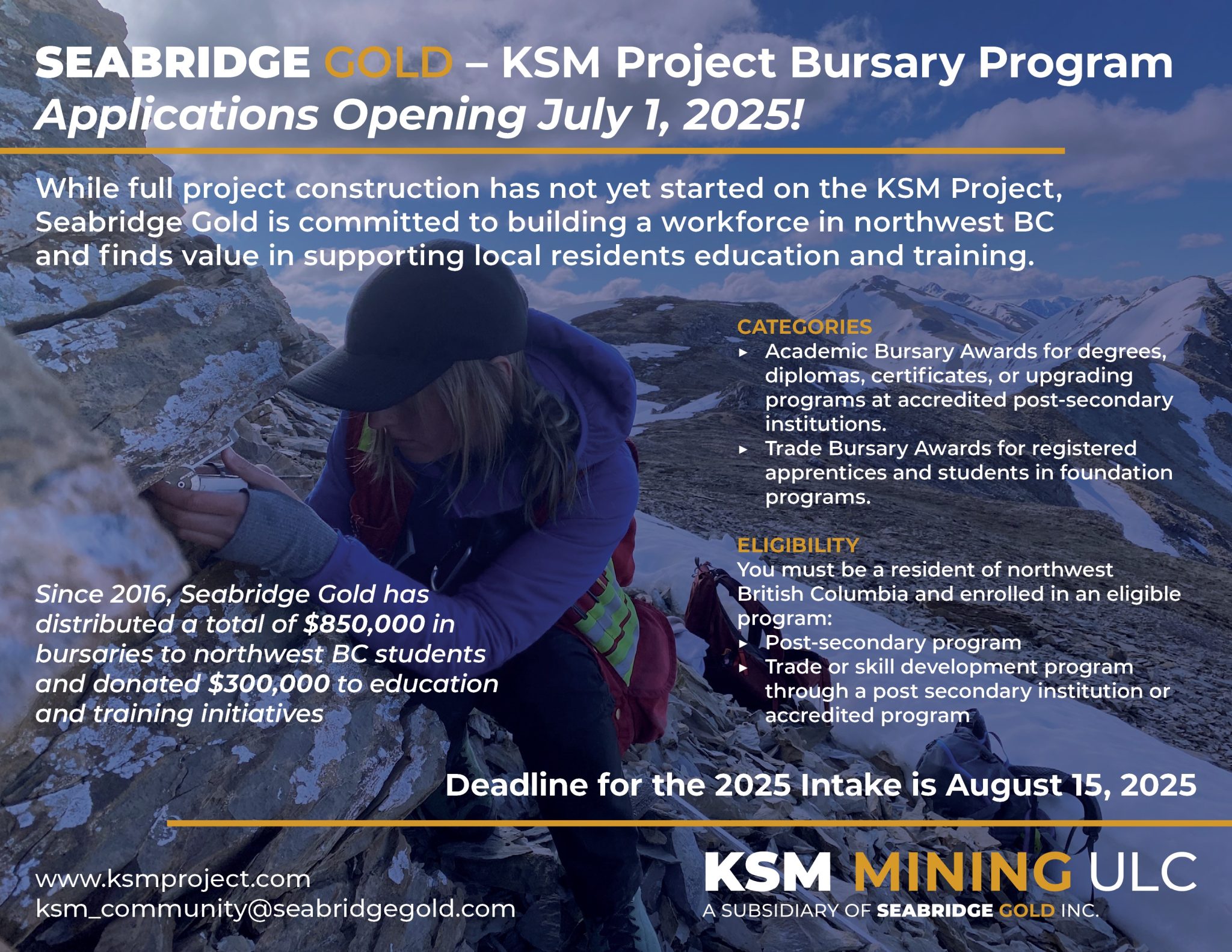 2025 KSM Student Bursary Program - District of New Hazelton
